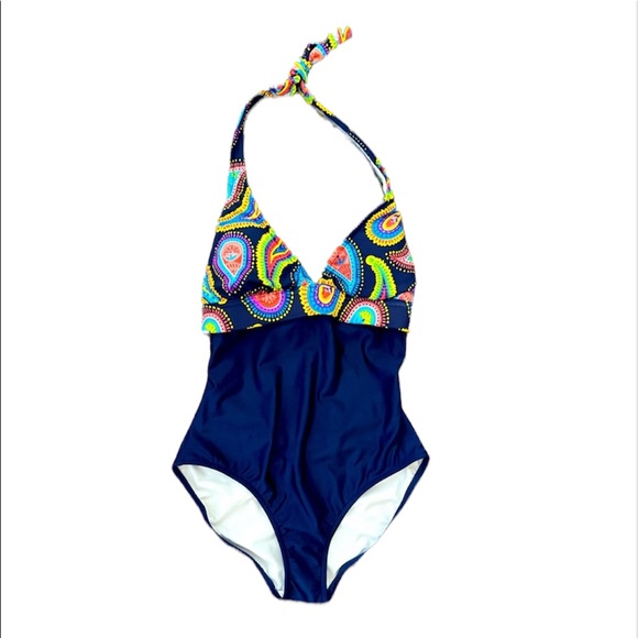 VENUS | Swim | Nwot Venus Blue Yellow Purple Orange Turquoise Low Back ...